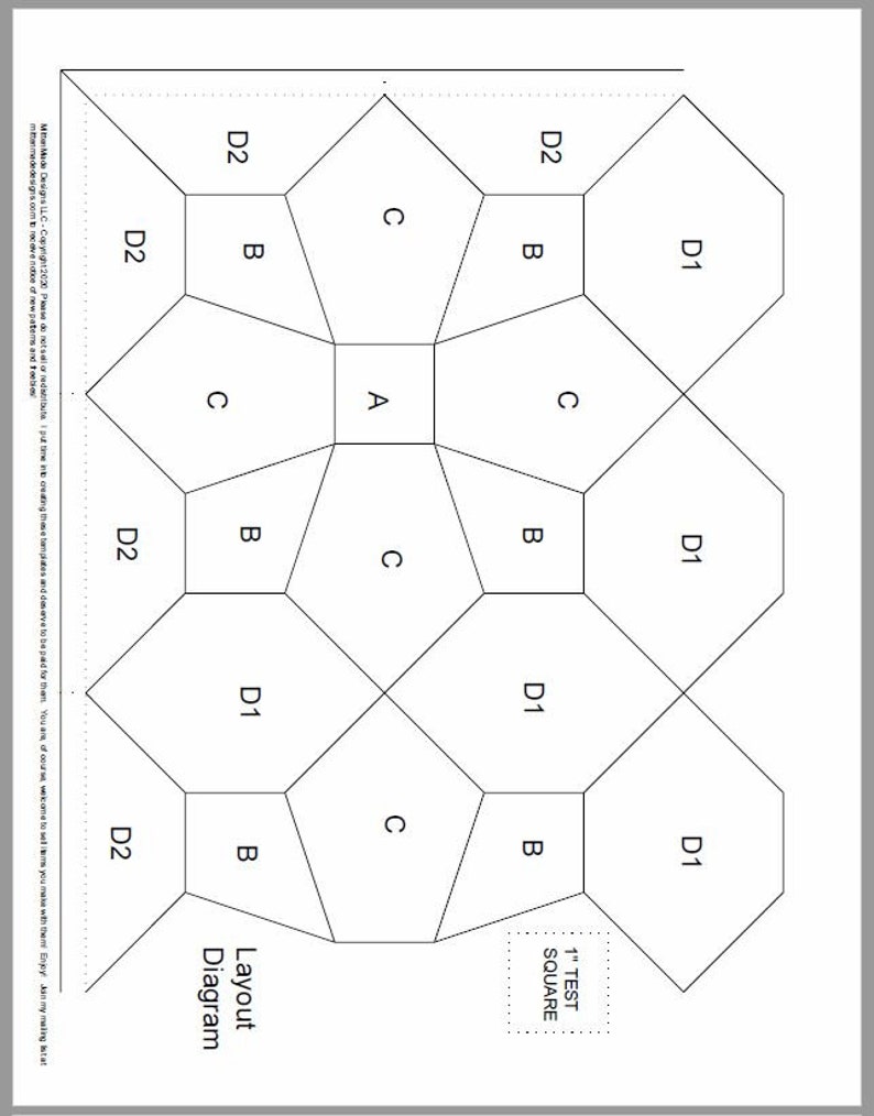 Square Star EPP Pattern PDF Downloadable File | Etsy