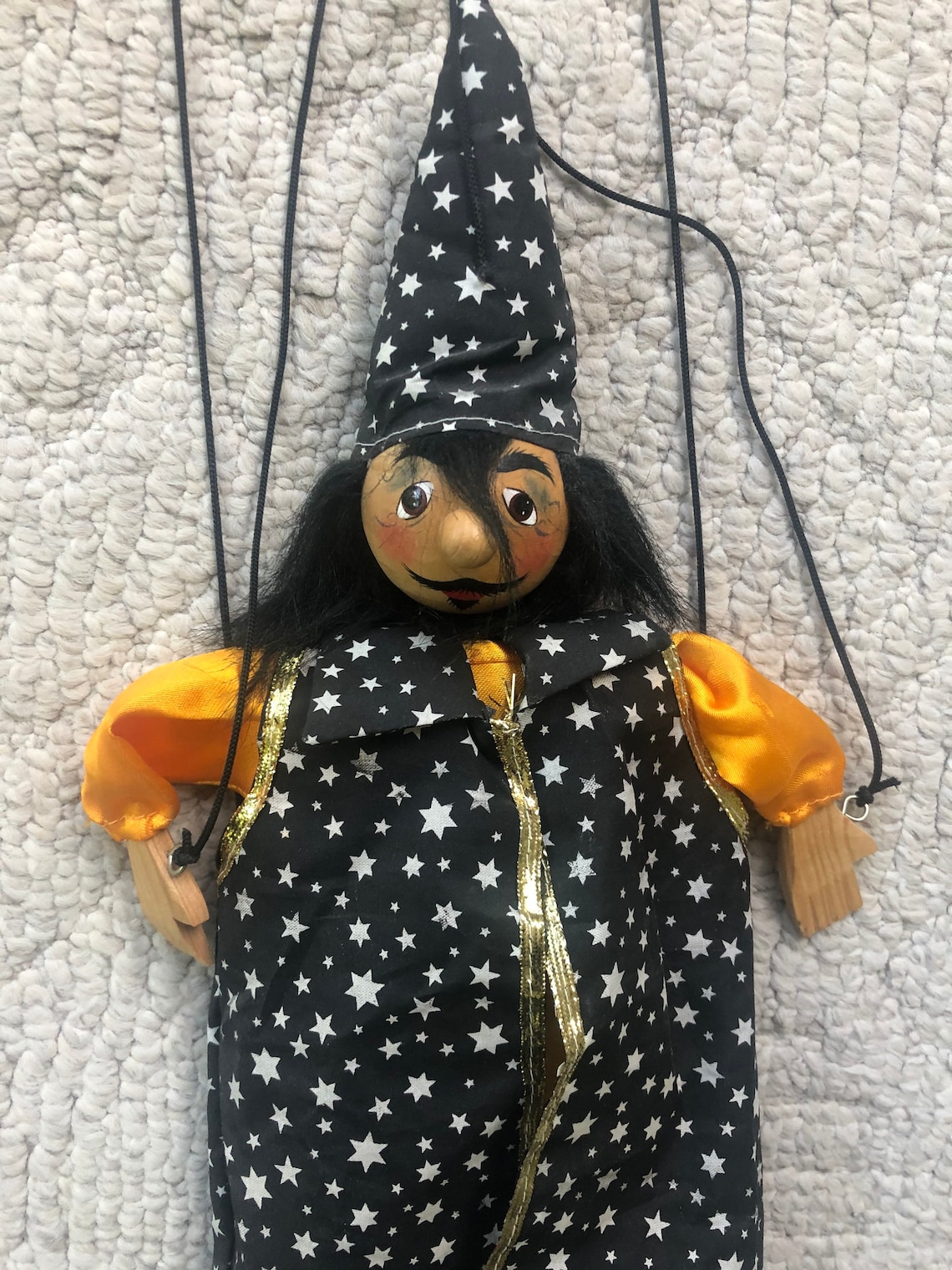 Wizard Wooden Marionette Puppet 17 Tall | Etsy