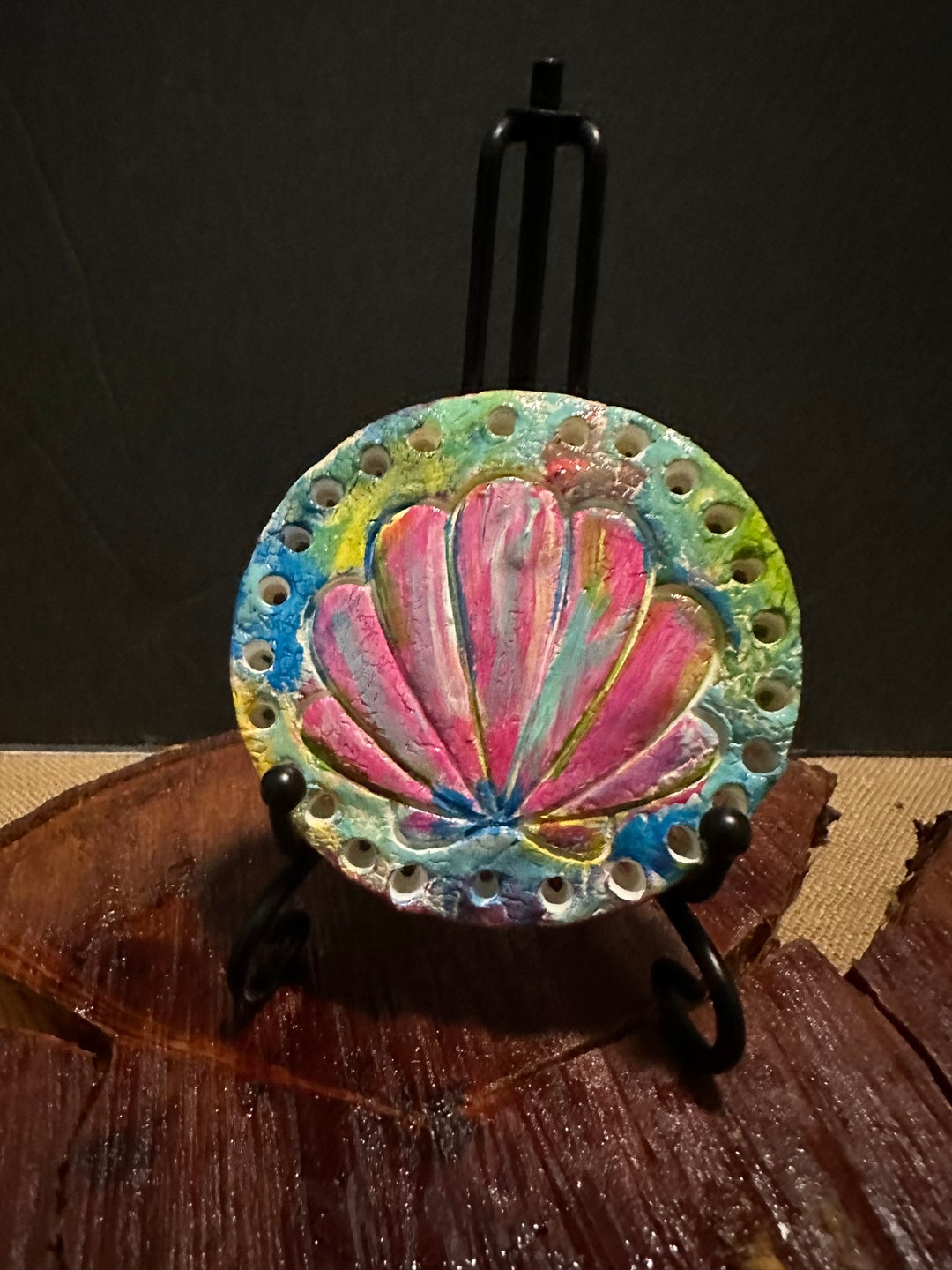 Hand Made Shell Pine Needle/straw Centerpiece Basket Weaving/pine ...