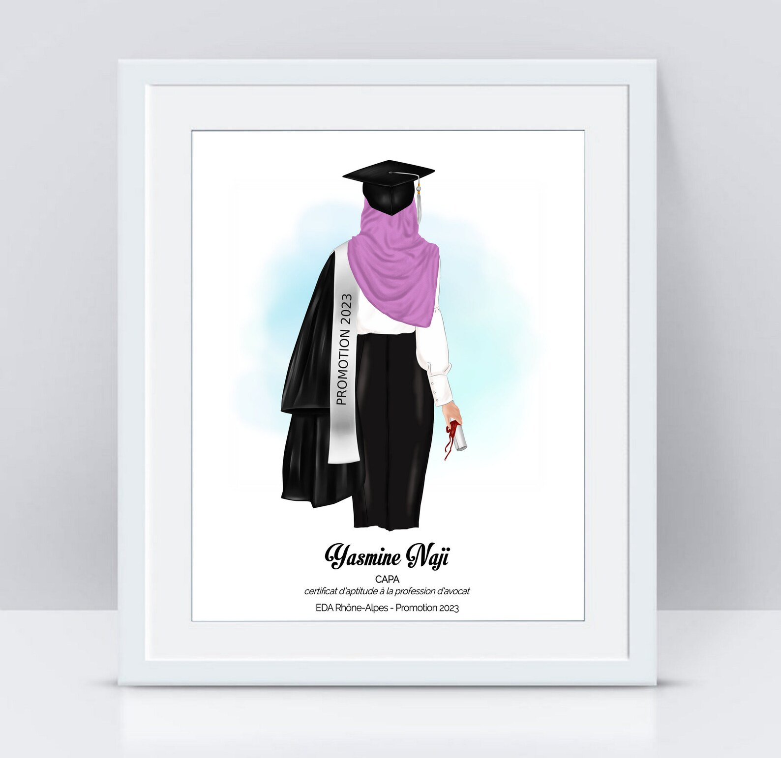 Personalized Islamic Graduation Print, Muslim Graduation Gift for Her ...