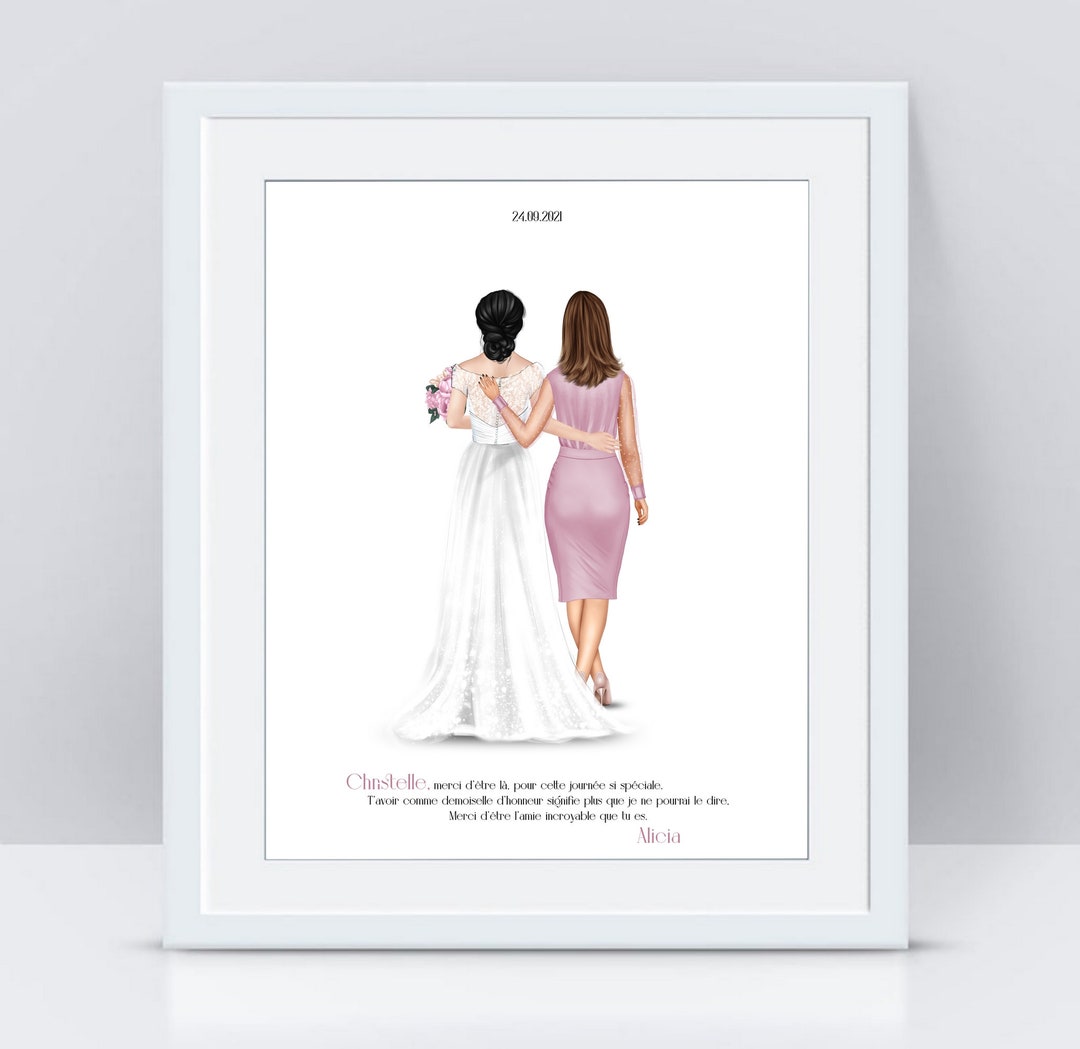 Portrait Request or Thank You Wedding Witness Personalized Gift for His ...