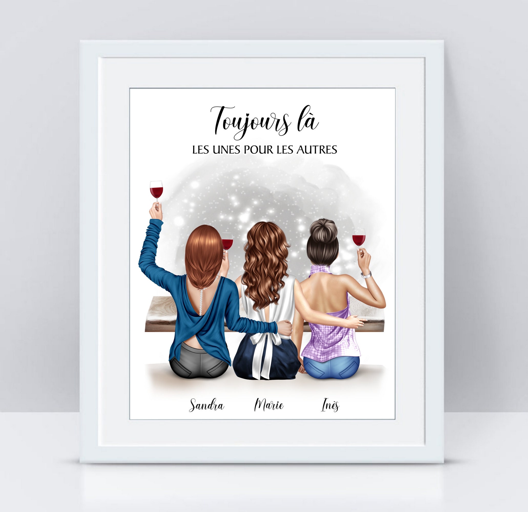 Cadeau meilleure amie Affiche personnalisée cadeau copine - Etsy.de