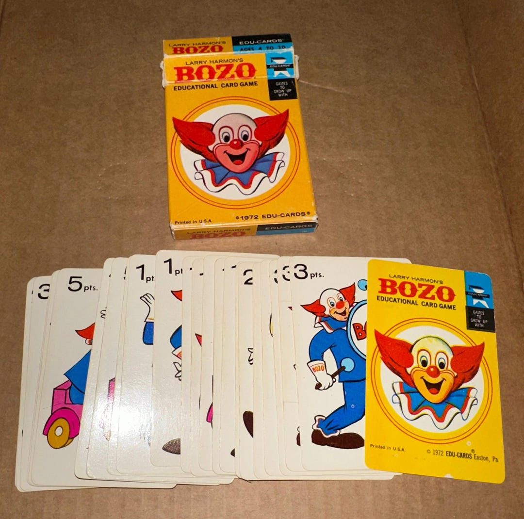 Bozo Educational Card Game - Etsy