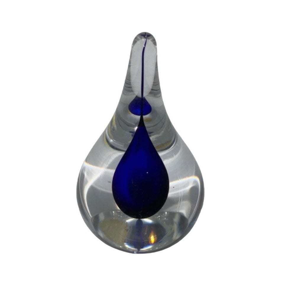 Vintage Orrefors Crystal Teardrop Paperweight Cobalt Blue - Etsy
