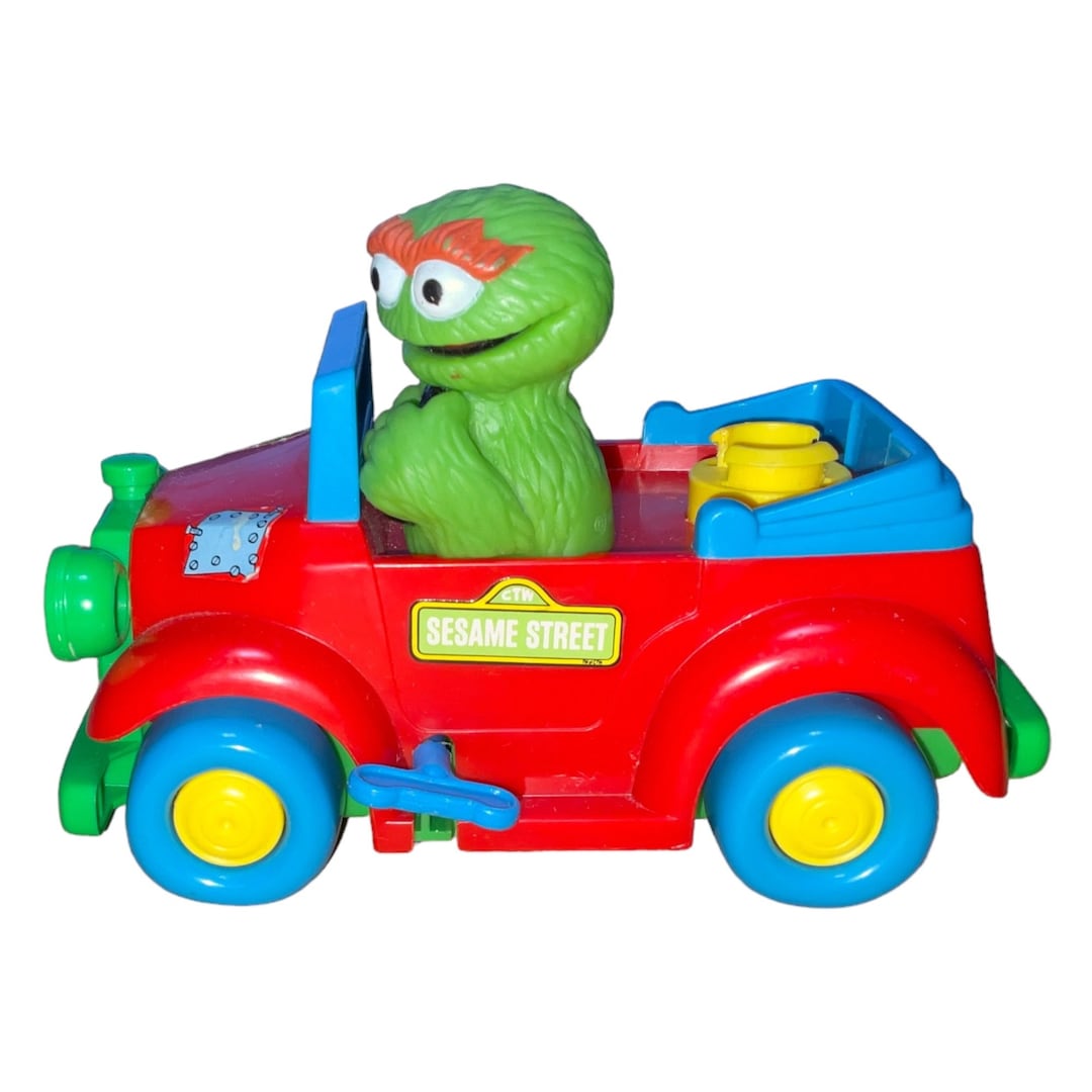 Tyco Preschool Sesame Street big Bird, Oscar & Ernie in a Car Wind up ...