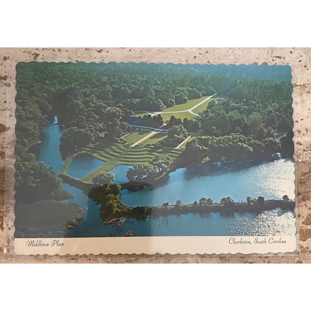 Middleton Place Postcard Charleston South Carolina Historic Aerial View ...