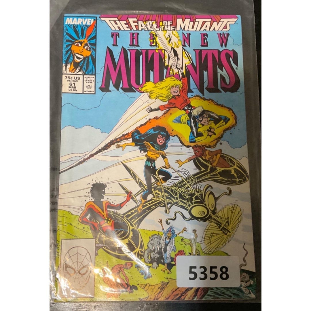 Marvel the New Mutants #61 Comic Book "the Fall of the Mutants" 1988 - Etsy