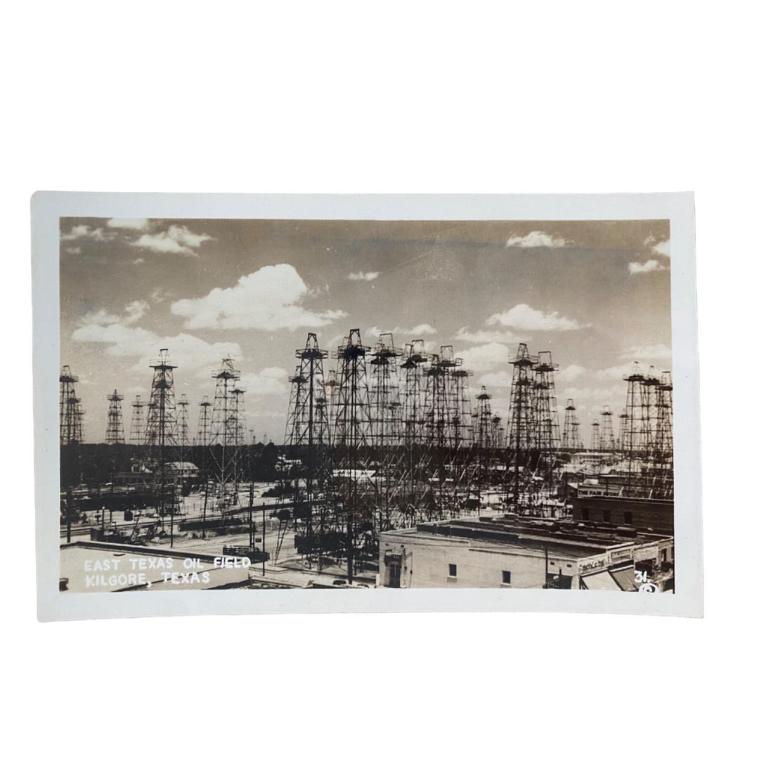 Vintage 1945 Kilgore Texas Oil Field Postcard - Etsy