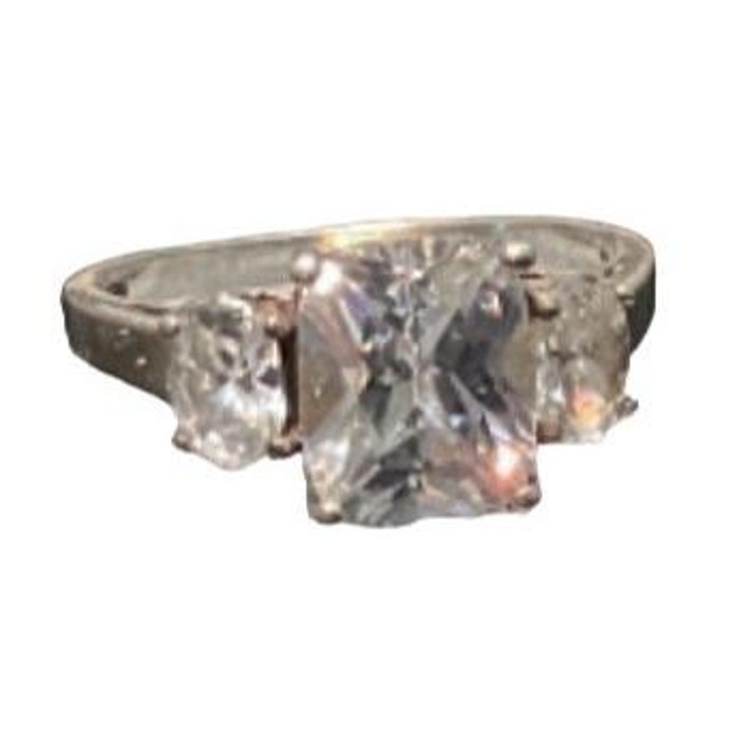 Avon Sterling Silver 925 Ring Size 9 Faceted Glass Vintage - Etsy