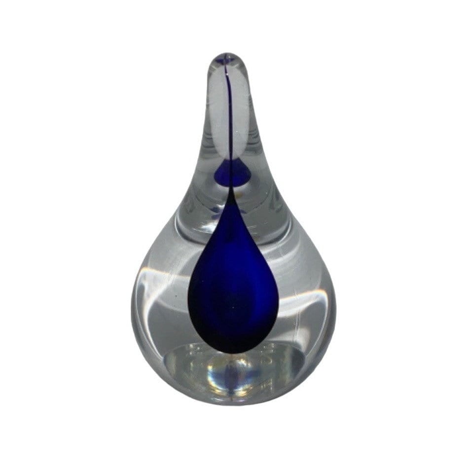 Vintage Orrefors Crystal Teardrop Paperweight Cobalt Blue - Etsy