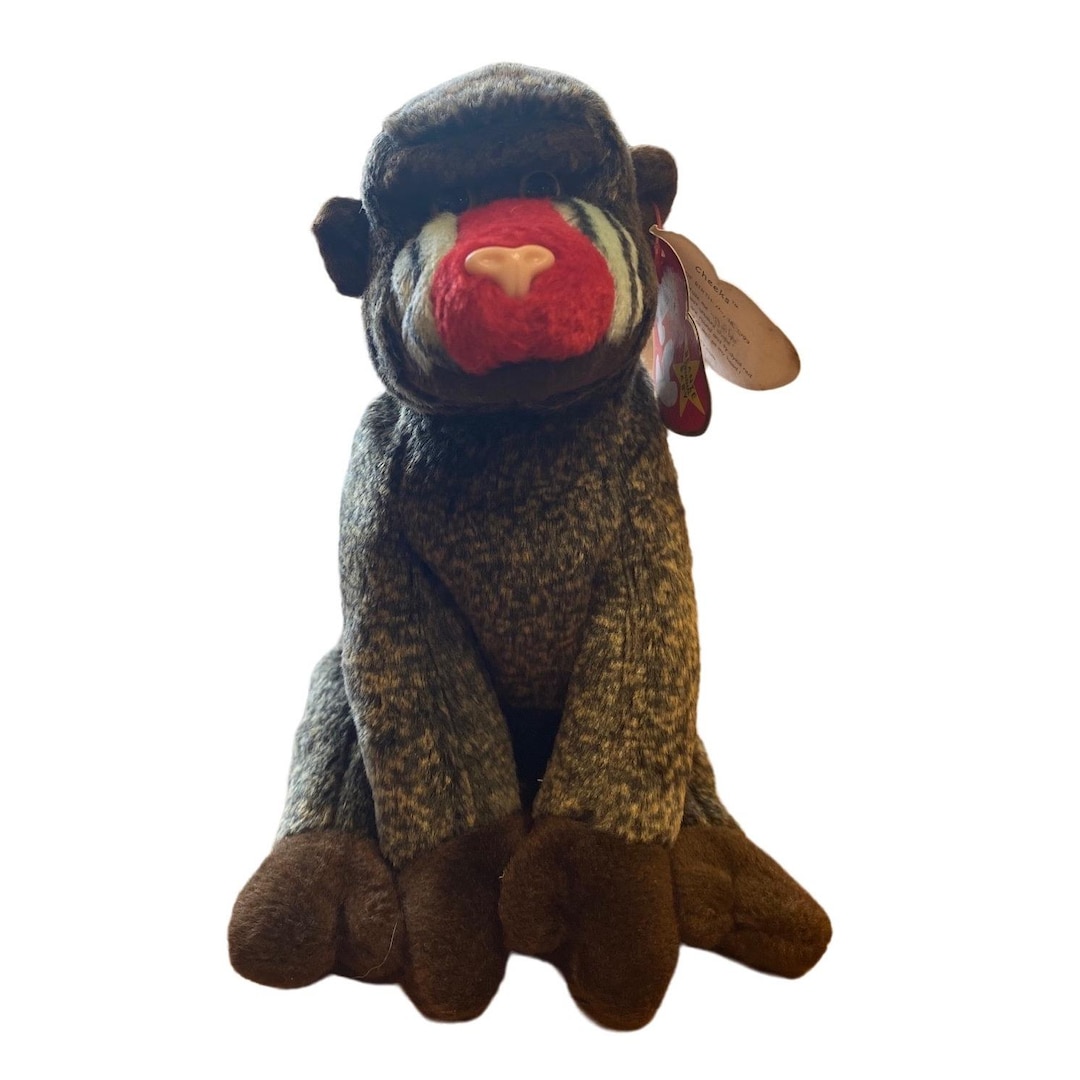 Ty Beanie Baby Cheeks the Baboon Plush Toys 1999 Retired Collectible ...