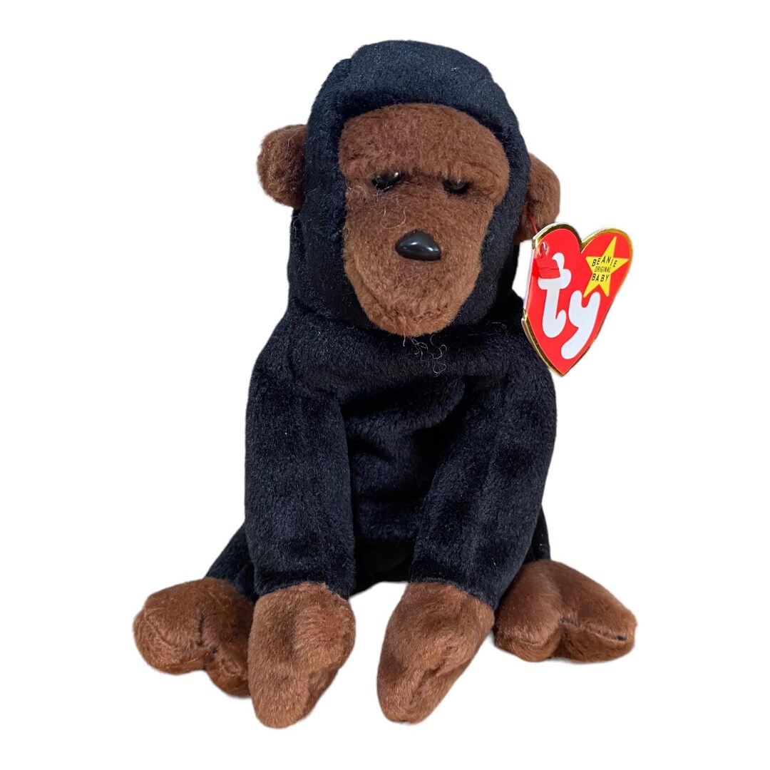 Ty Beanie Baby Congo the Gorilla Plush Toy 1996 Style 4160 Brown ...