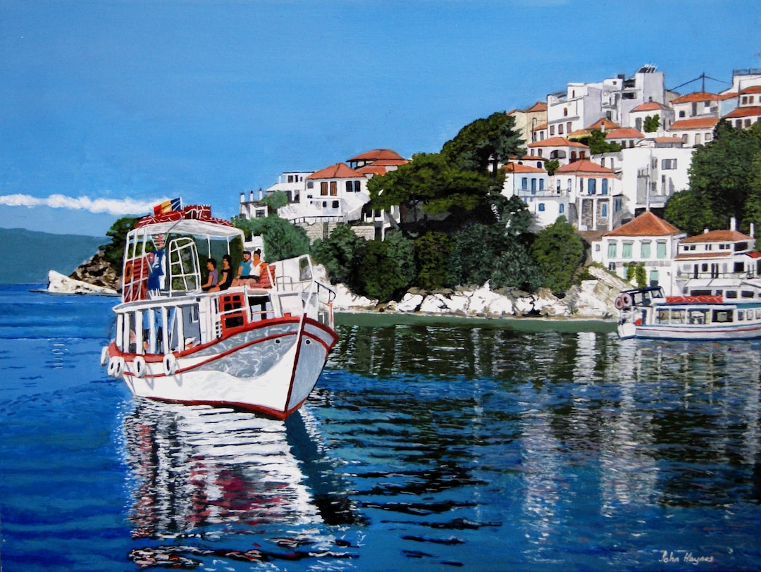 Skiathos Harbour A3 Giclee Museum/exhibition Quality Limited Edition ...