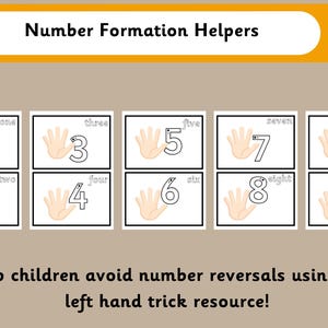 Number Formation Helper Cards - Etsy