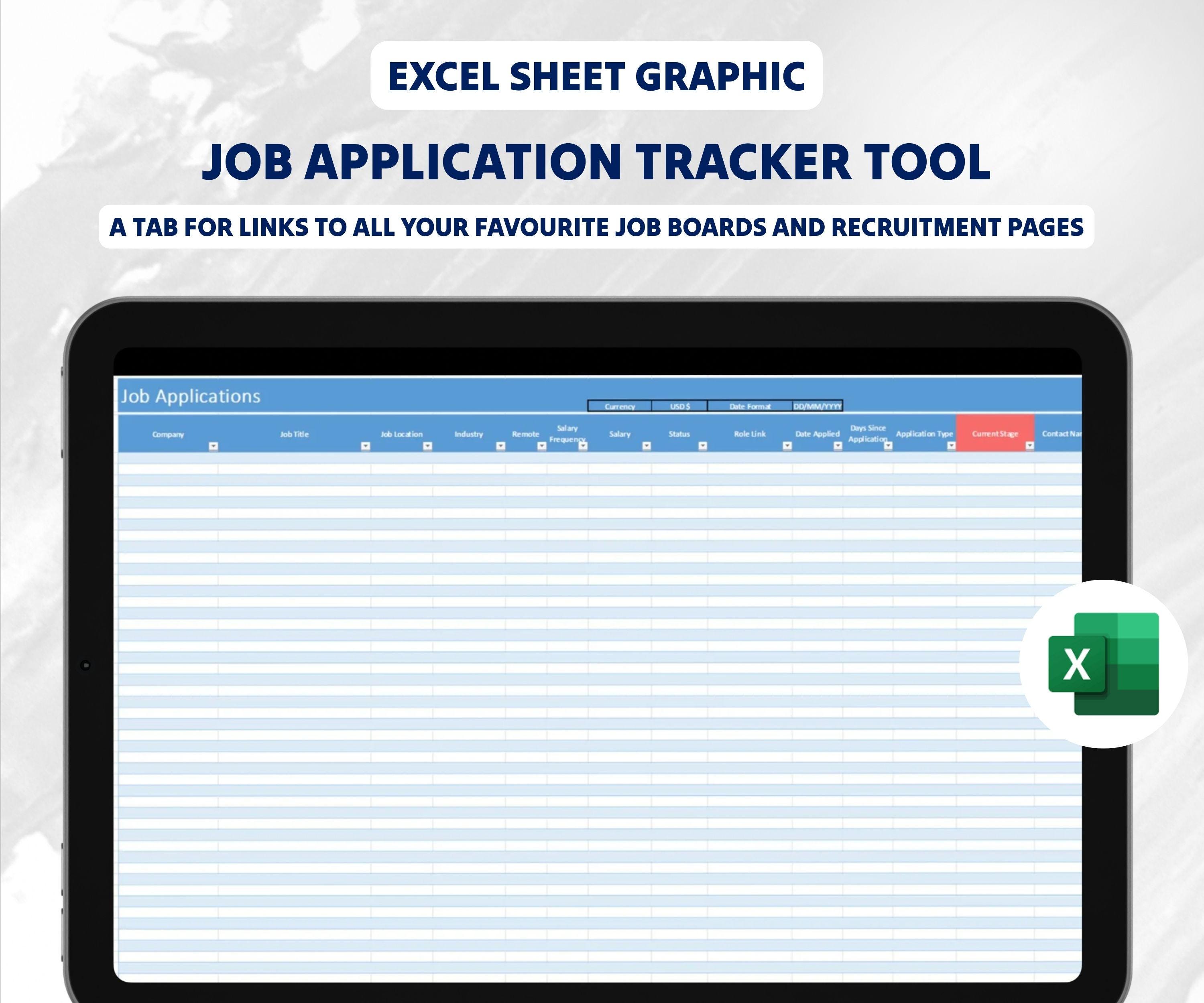 Job Application Tracker | Excel Template | Job Search Planner | Interview Tracker | Career ...