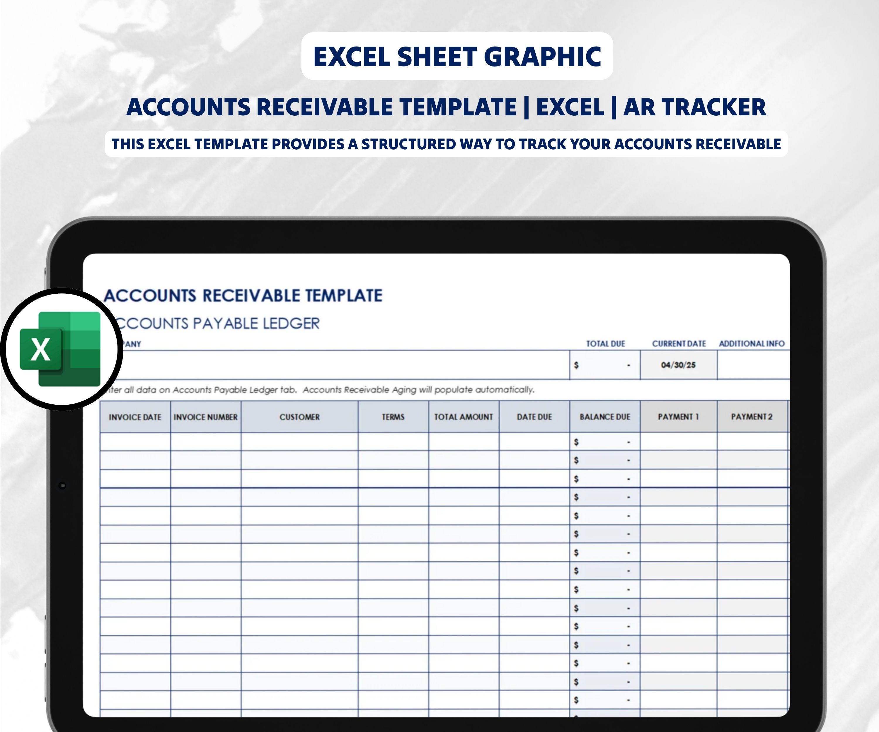 Accounts Receivable Template | Excel | AR Tracker | Invoice Tracker ...