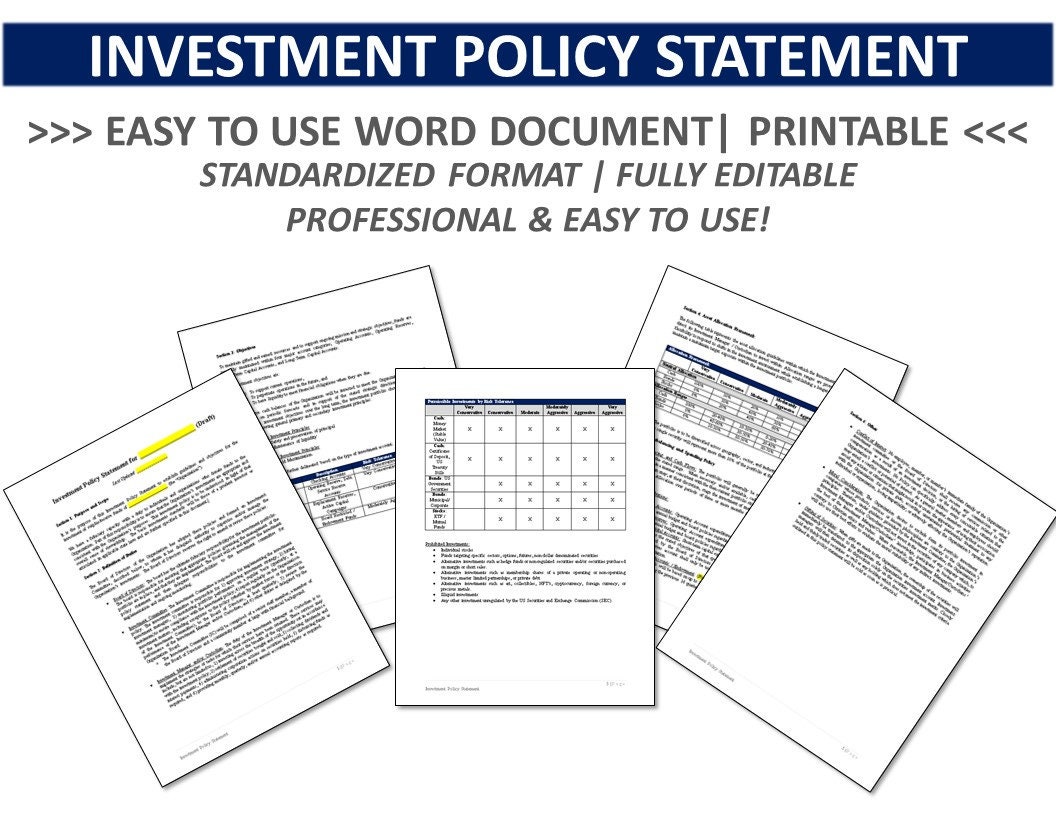 INVESTMENT POLICY STATEMENT | Ips | Investment Committee | Board of ...
