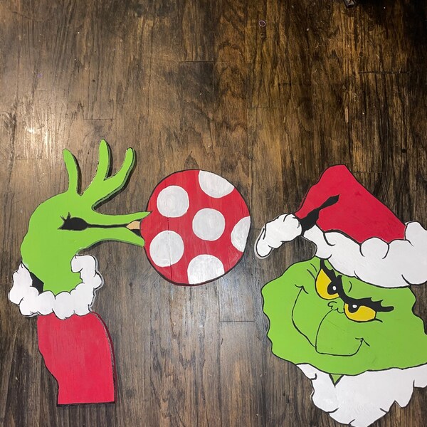 Grinch Fence Peeker - Etsy
