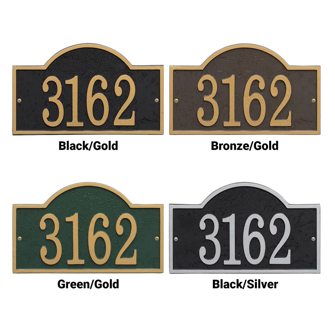 Custom Cast Metal Address Plaque House Number Sign Plate Made - Etsy