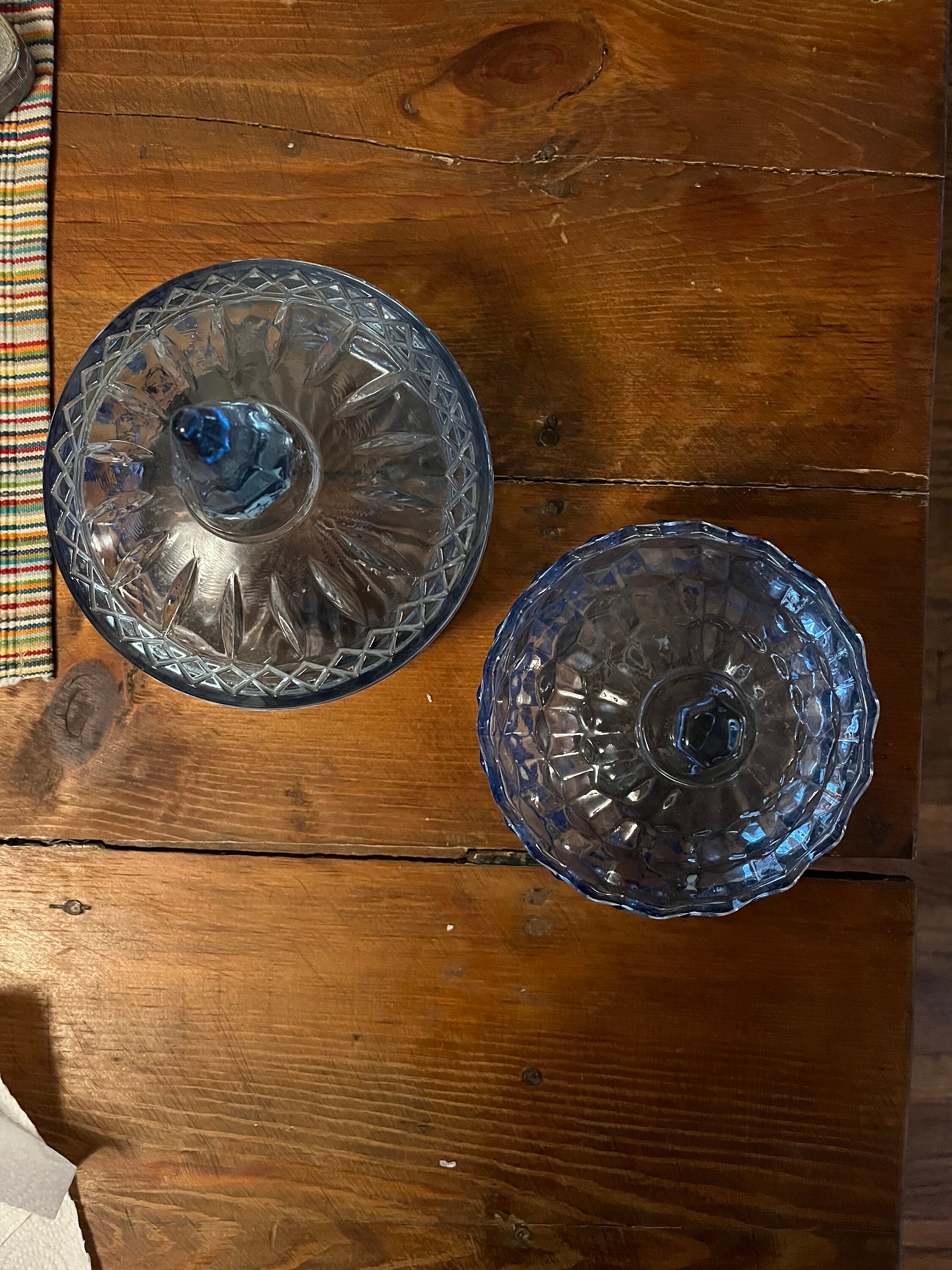 Ice Blue Candy Dishes set of 2 - Etsy