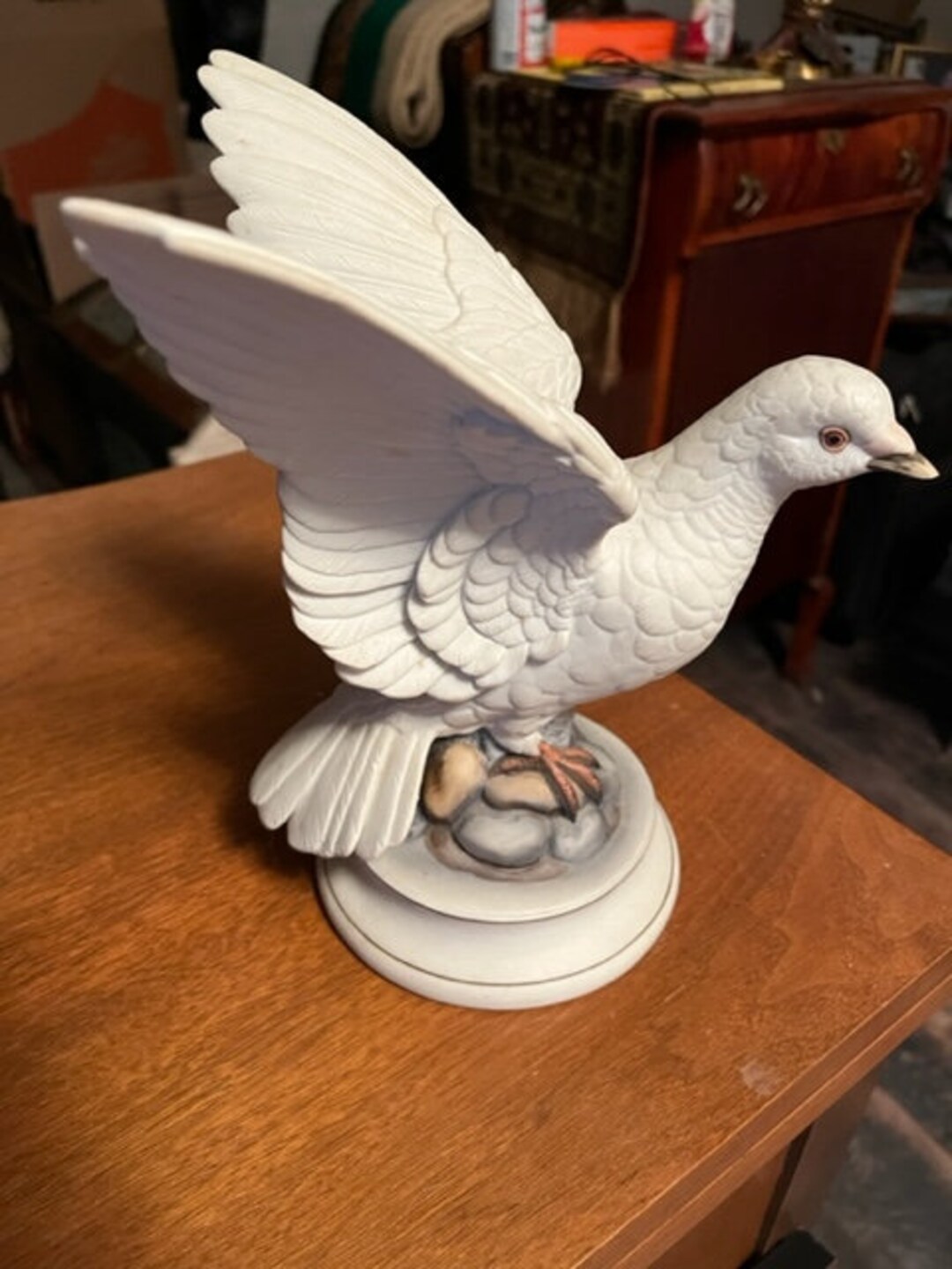Vintage White Dove Statue-andrea by Sadek - Etsy
