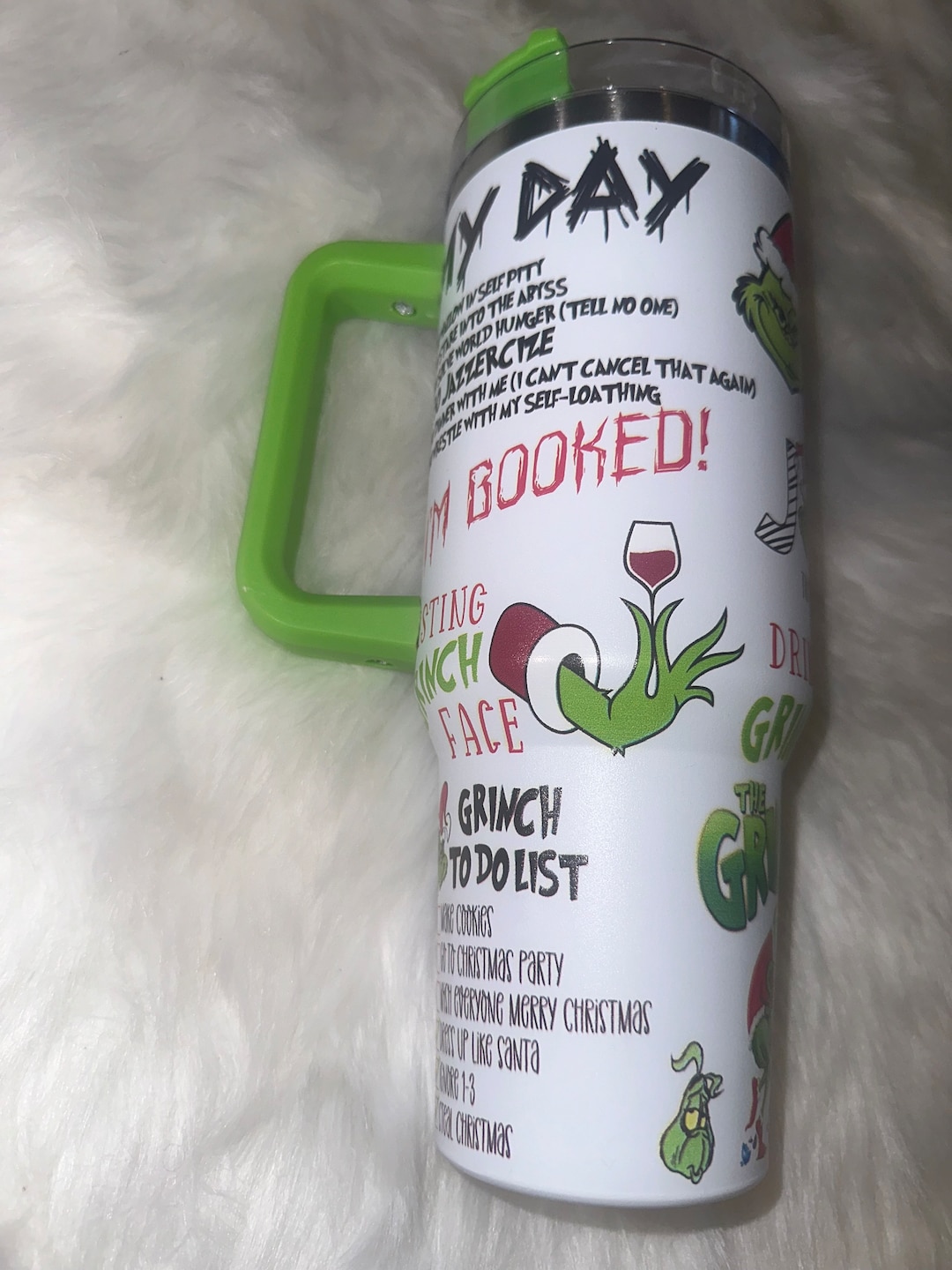 40 Oz Grinch Tumblers - Stainless Steel Christmas Drinkware - Etsy