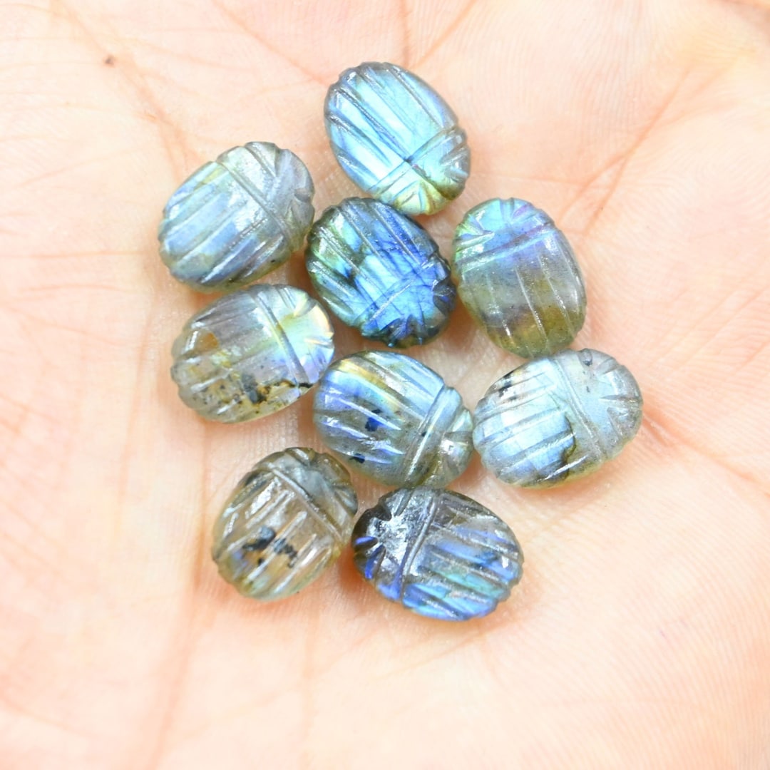 Top Quality Labradorite Scarab Beads, Labradorite Carved Beads, Loose ...
