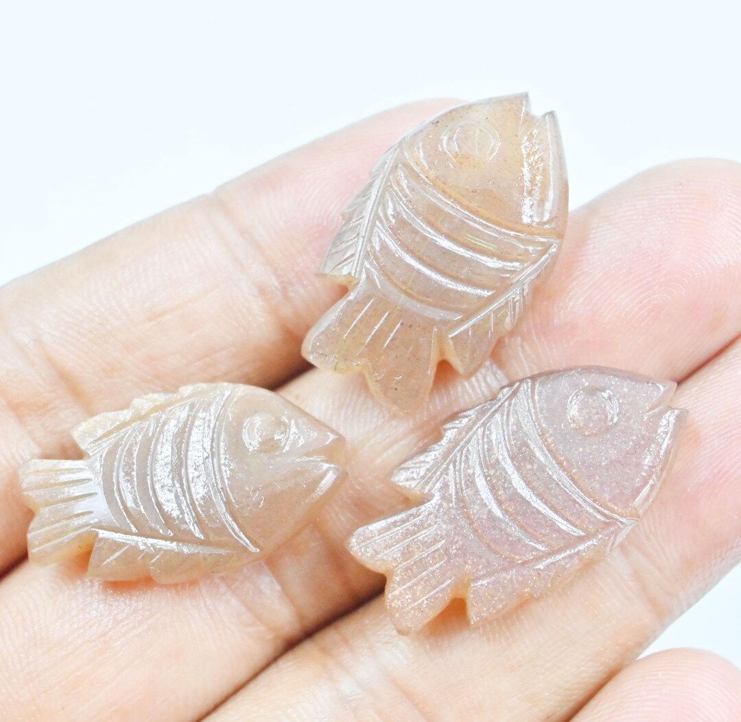 Chocolate Moonstone Fish Bead, AAA Carved Gemstone (15-25MM) - Etsy