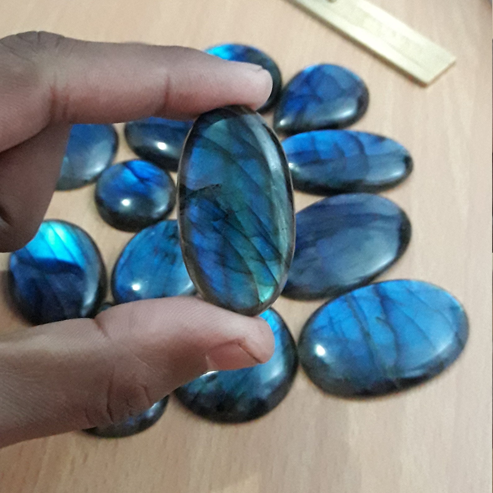 Best Selling 16-55 Mm Natural Blue Fire Labradorite Cabochon | Etsy