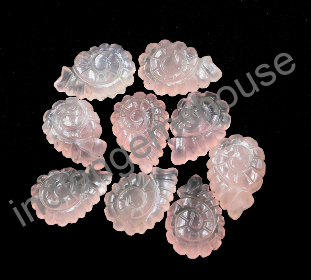 Natural Rose Quartz Carving Nautilus Shell Gemstone, 14x20mm & 16x24mm ...