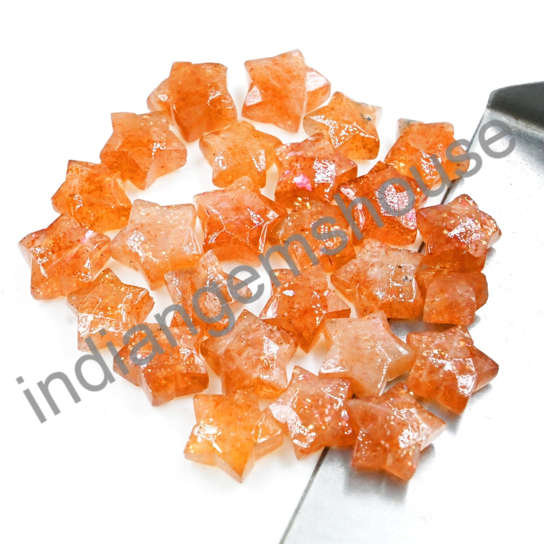 AAA Sunstone Smooth Star Carved Briolettes, Natural Sunstone Star Shape ...