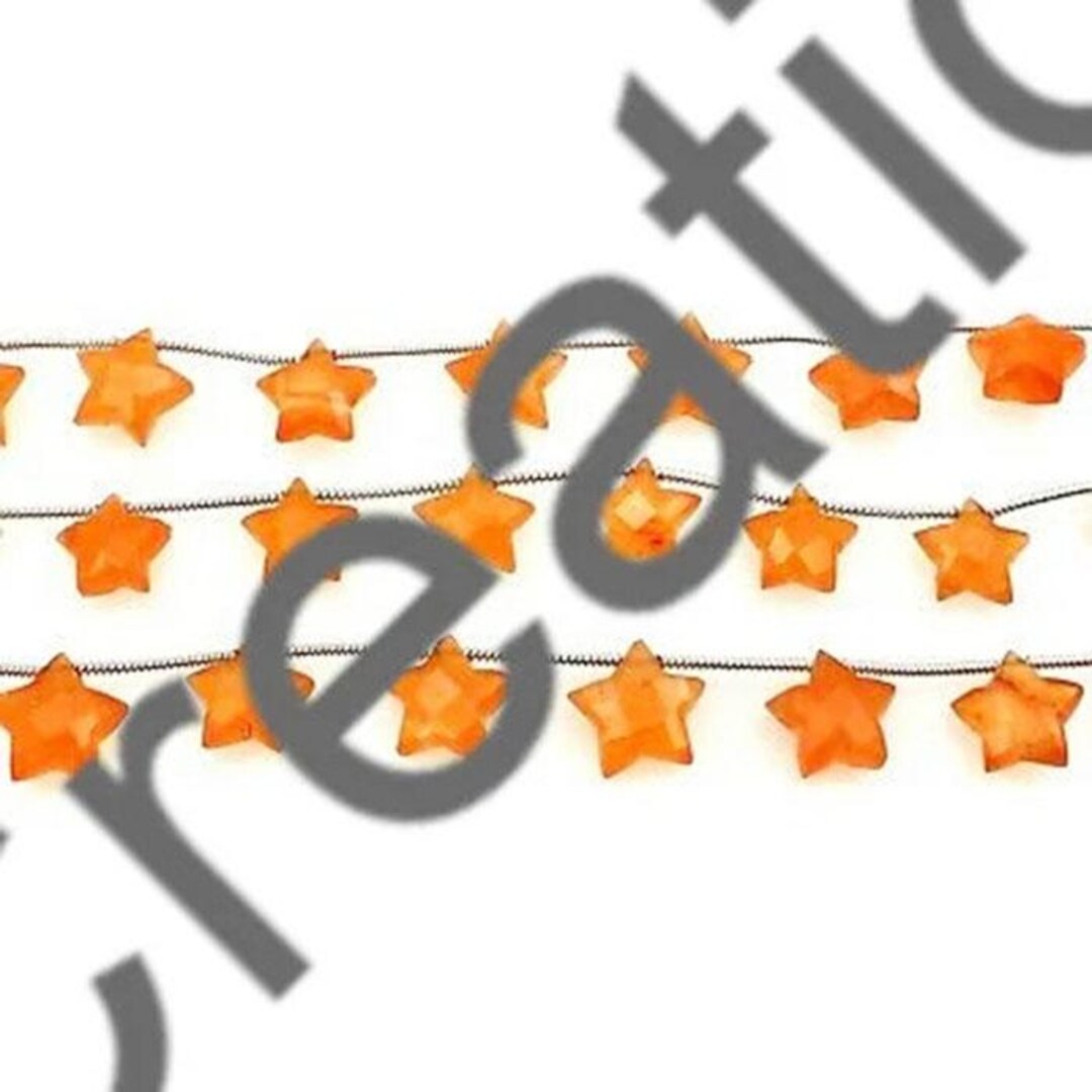 25 Pieces Natural Carnelian Star Briolettes, Orange Gemstone Beads ...