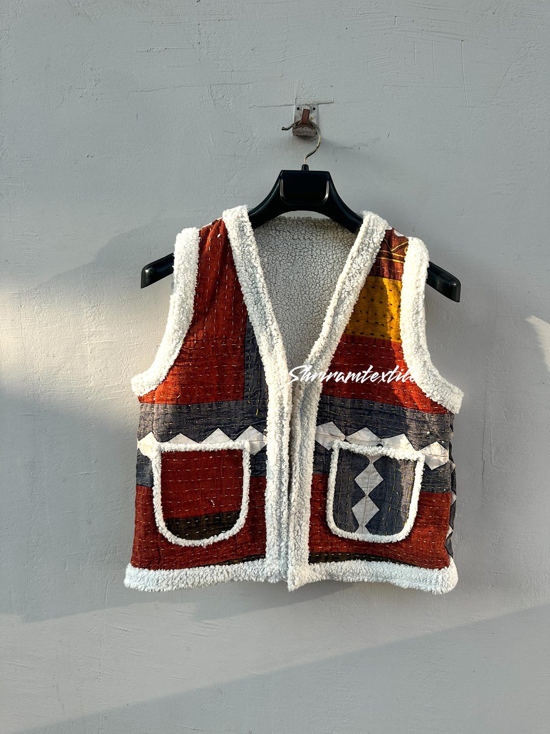 Cotton Khamriya Teddy Fabric Vest Coat Winter Jacket - Etsy