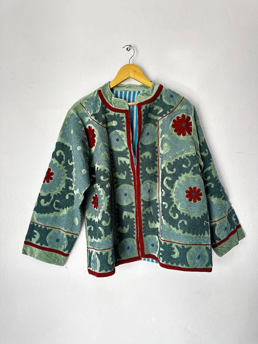 Velvet Embroidery Tnt Jacket - Etsy