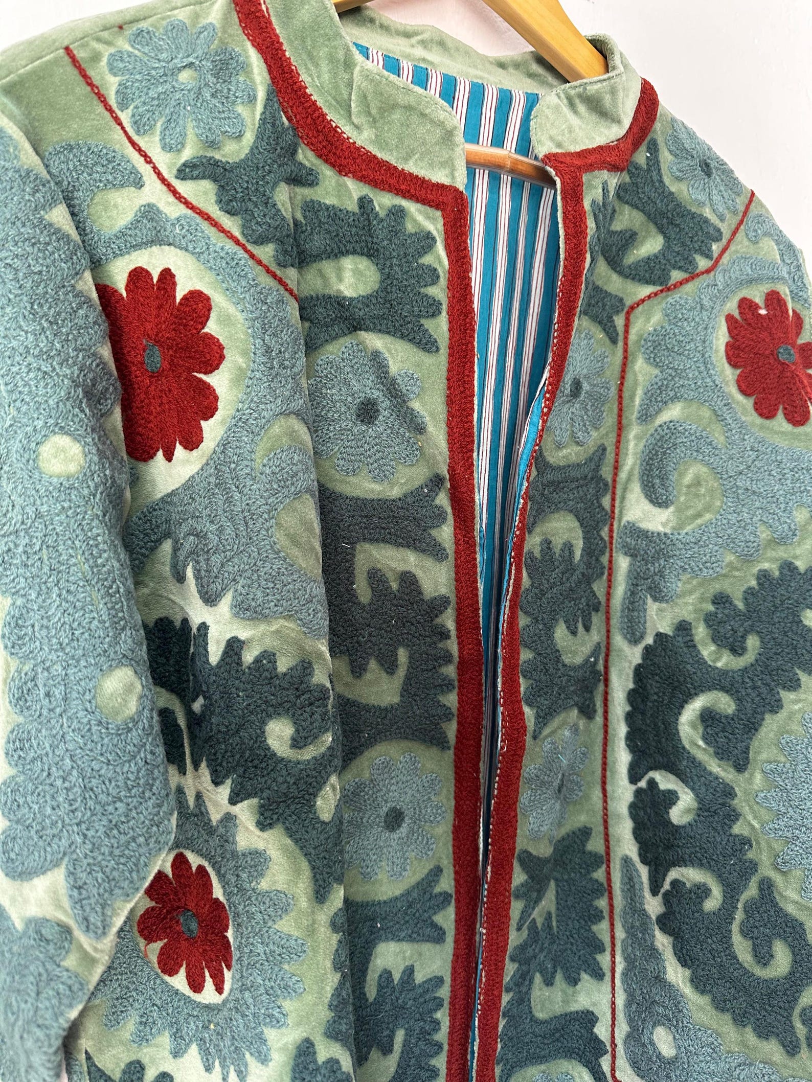 Velvet Embroidery Tnt Jacket - Etsy