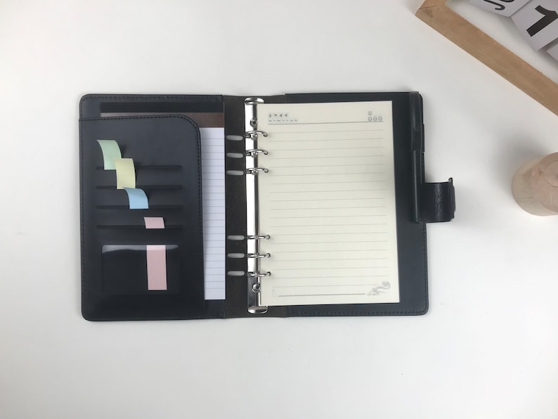 Custom Leather 6-ring Binder, Notebook With Personalised Engravings ...
