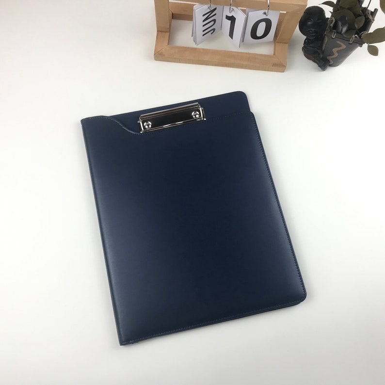 Custom Leather Portfolio, Vegan Leather Clipboard With Personalised ...