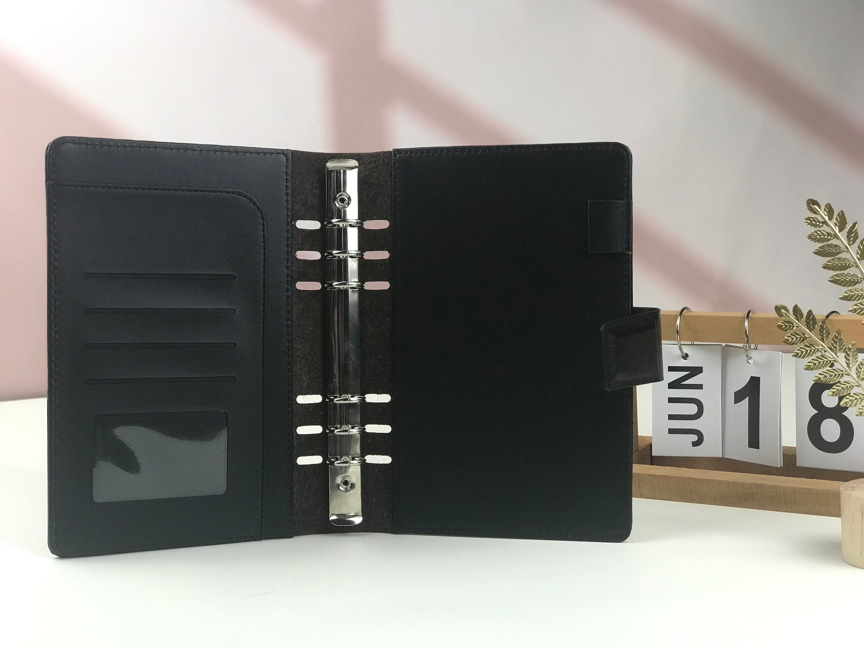 Custom Leather 6-ring Binder, Notebook With Personalised Engravings ...