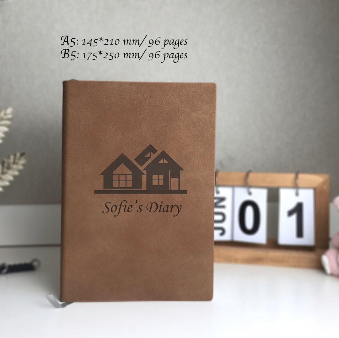 Custom Leather Notebook, Soft Cover Journal With Personalised ...