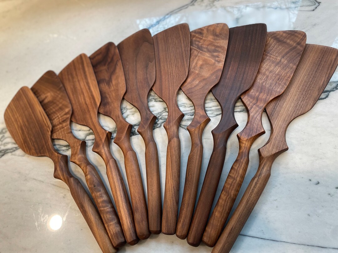 Handmade Walnut Wood Cooking Spatula Right Handed - Etsy