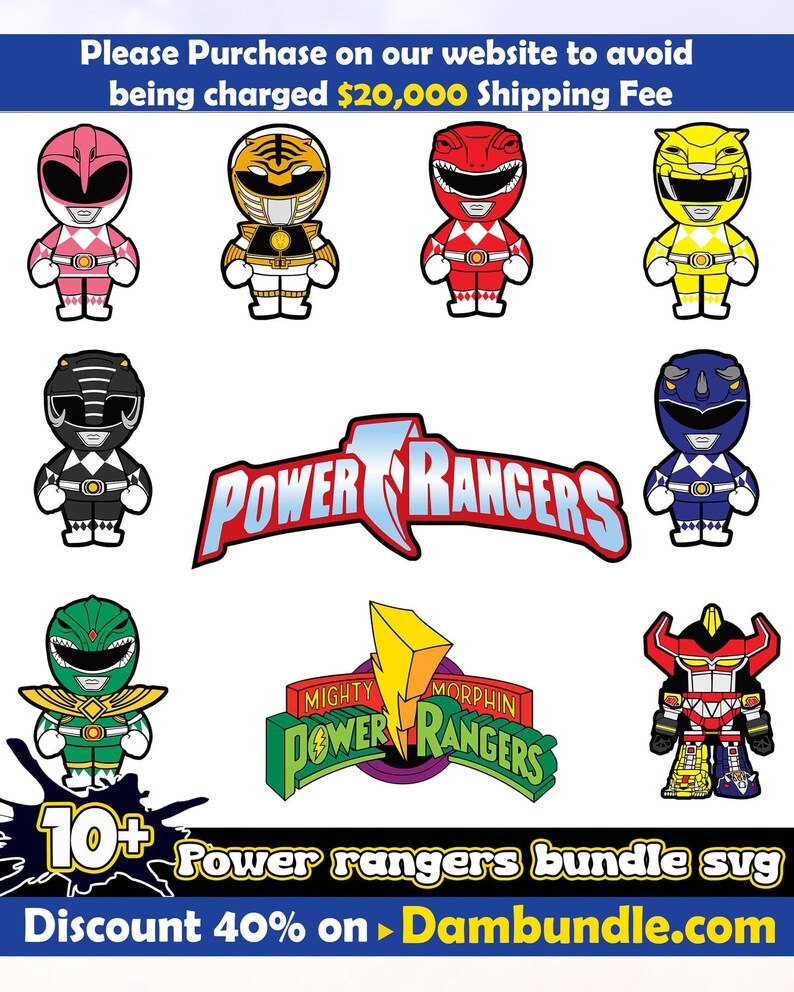 Power Rangers Chibi Bundle, Power Ranger Clipart, Fanart, Powerranger ...