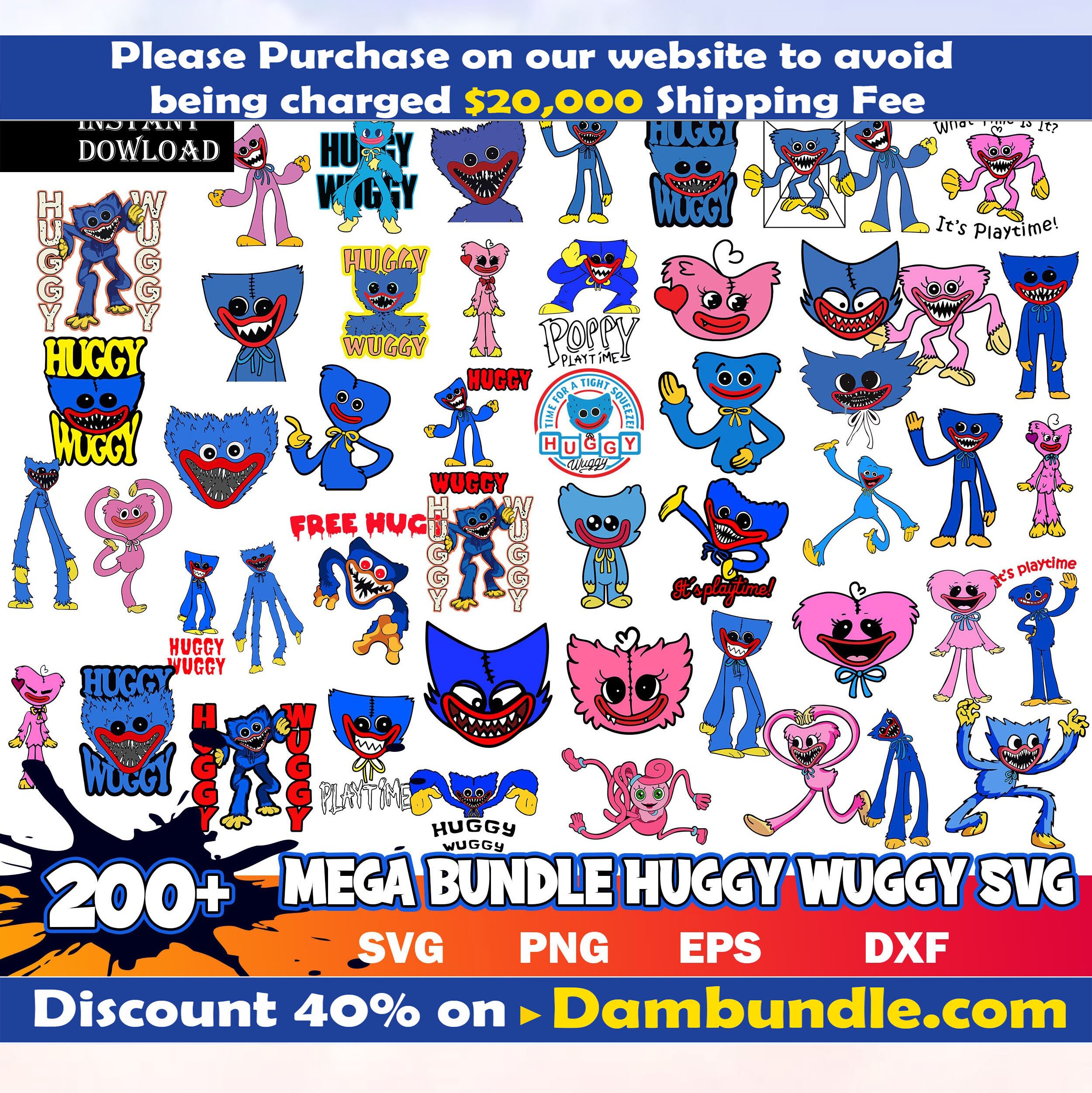 New Huggy Wuggy Svg, Kissy Missy Svg, Poppy Playtime Svg, Characters ...