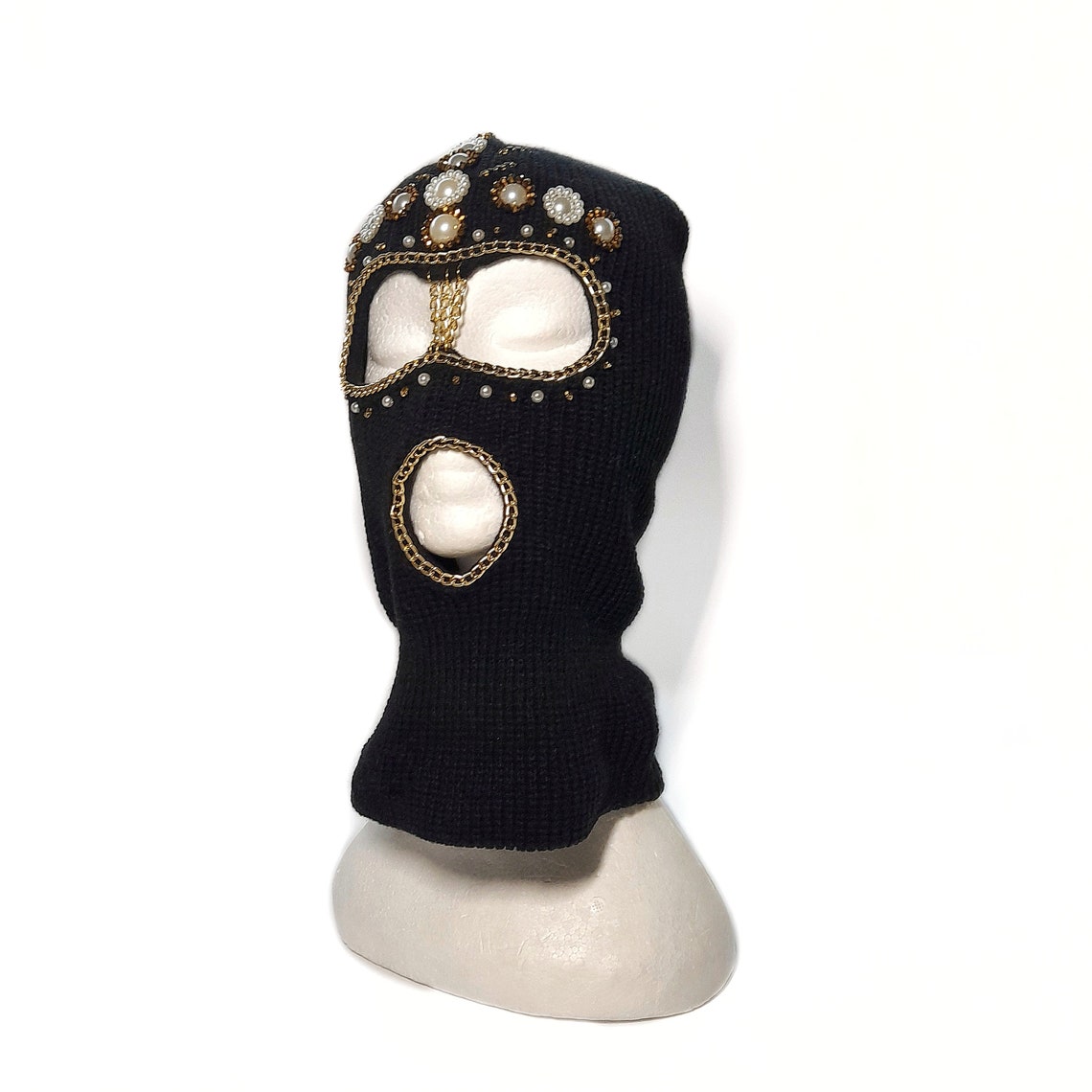 Ski Mask Rave Crystal Mask, Embroidery Balaclava, Ski Mask Balaclava ...