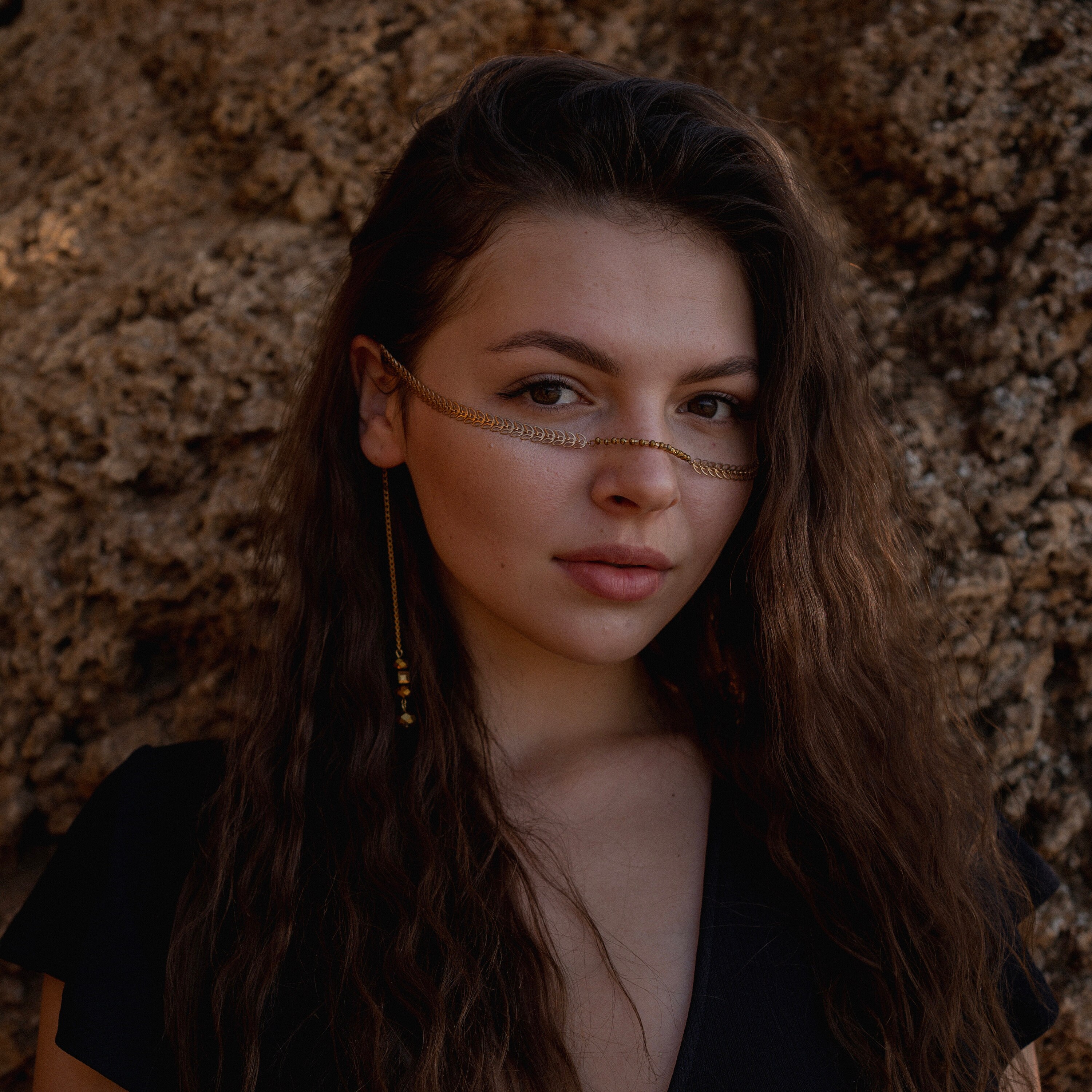 Gold Face Chain, Face Jewelry, Gold Face Veil, Face Chain, Head Chain ...