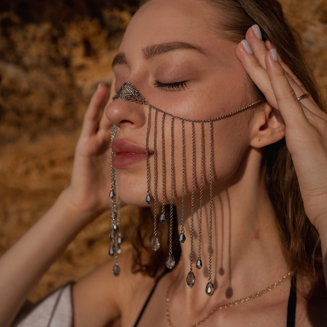 Face Chain Mask, Halloween Accessories Costume, Arabic Style Face ...