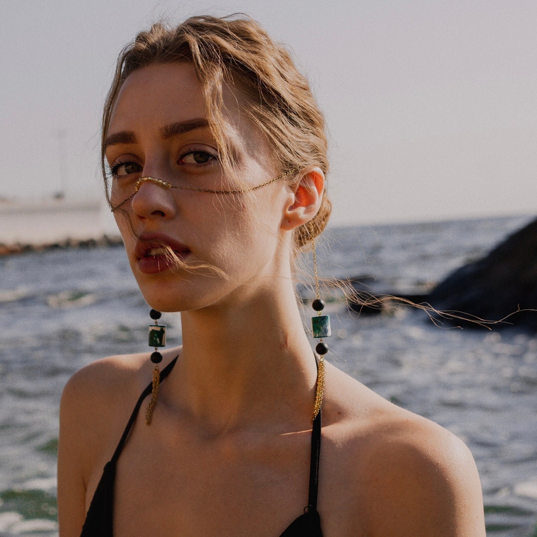 Gold Face Chain Jewelry Face Festival Jewelry Face Costume Jewelry Face ...