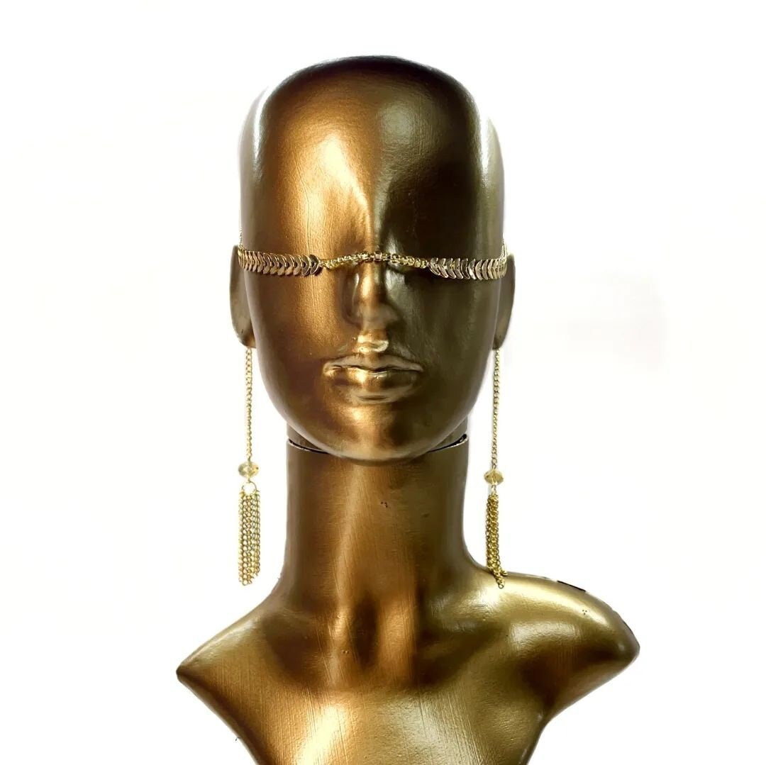 Gold Face Chain Face Jewelry Gold Face Veil Face Chain - Etsy