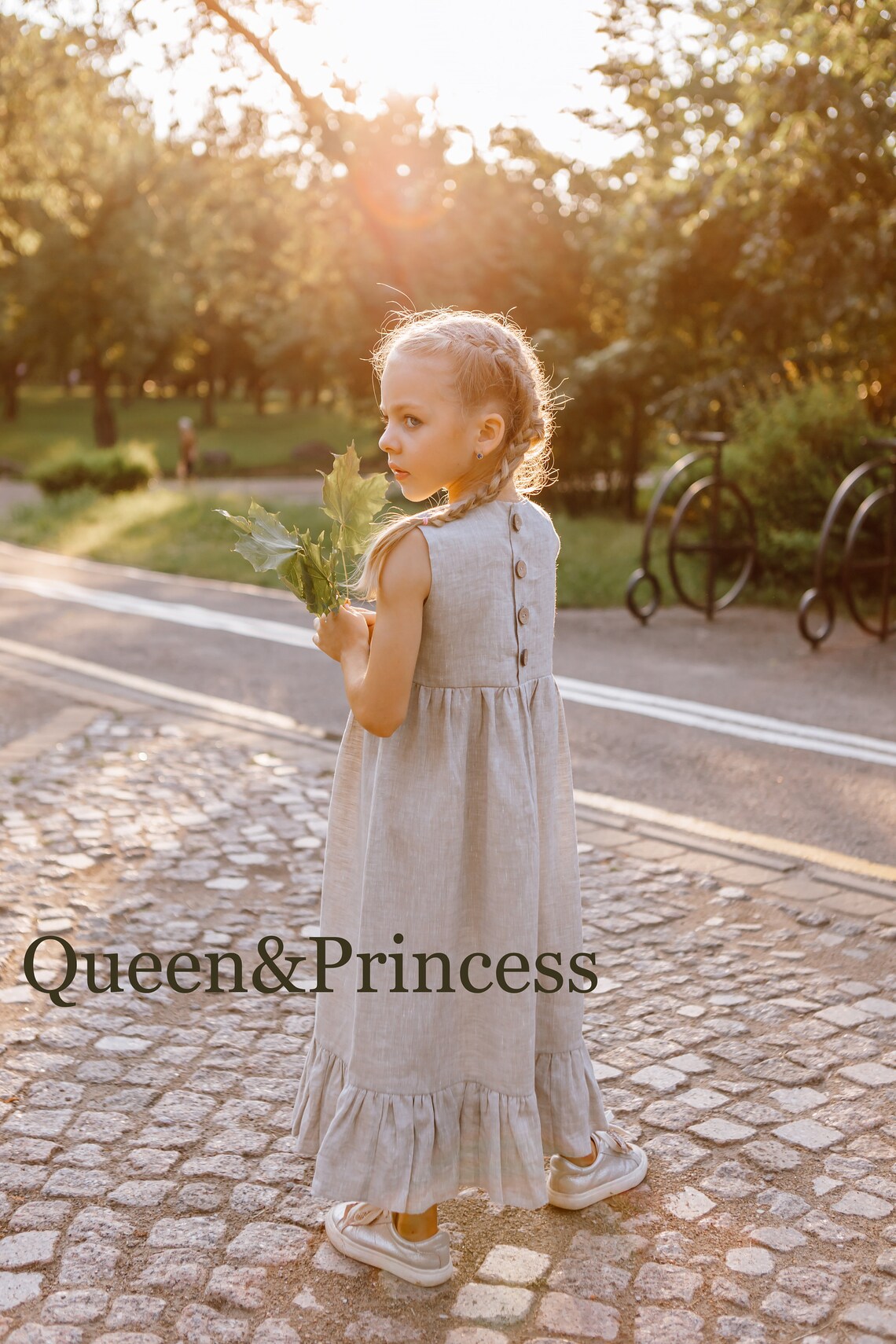 Long Linen Girl Dress Natural Linen Dress Organic Baby - Etsy