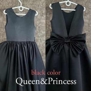 Satin Ivory Flower Girl Dress With Train Birthday Dress Pretty Flower ...