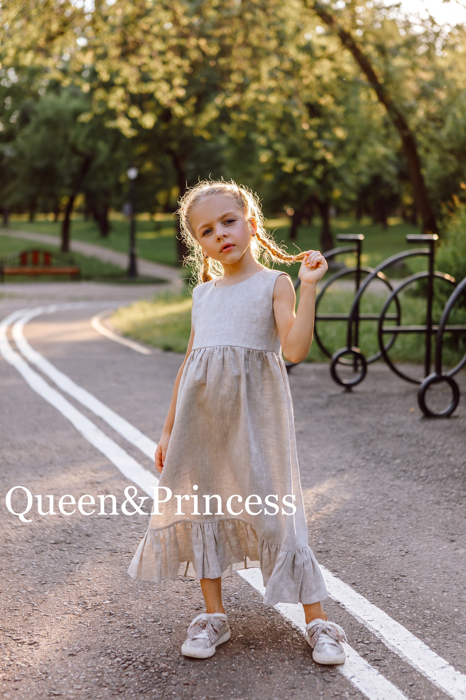 Long Linen Girl Dress Natural Linen Dress Organic Baby - Etsy